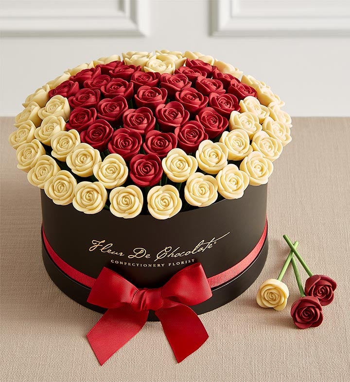 Fleur De Chocolate® Belgian Chocolate Roses - I Heart You