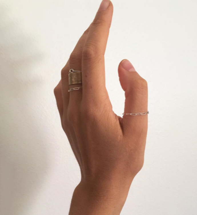 Sterling Silver Chain Ring